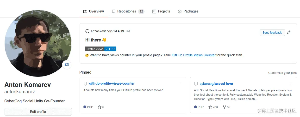 一行代码记录你的 GitHub 个人首页访问次数一行代码记录你的 GitHub 个人首页访问次数。记录你的 GitHub - 掘金