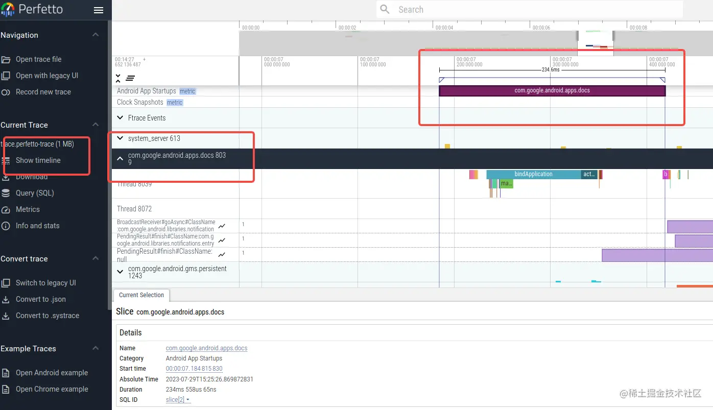 【性能优化】使用Perfetto定位应用启动性能的瓶颈 - 掘金