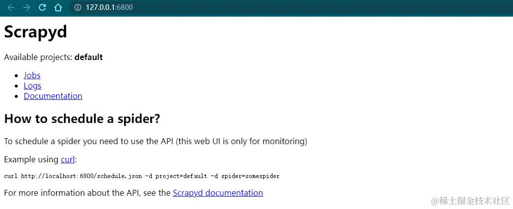 网络爬虫框架Scrapy之Scrapyd部署Scrapy项目Scrapyd是一个用于部署Scrapy爬虫的开源工具。它可 - 掘金