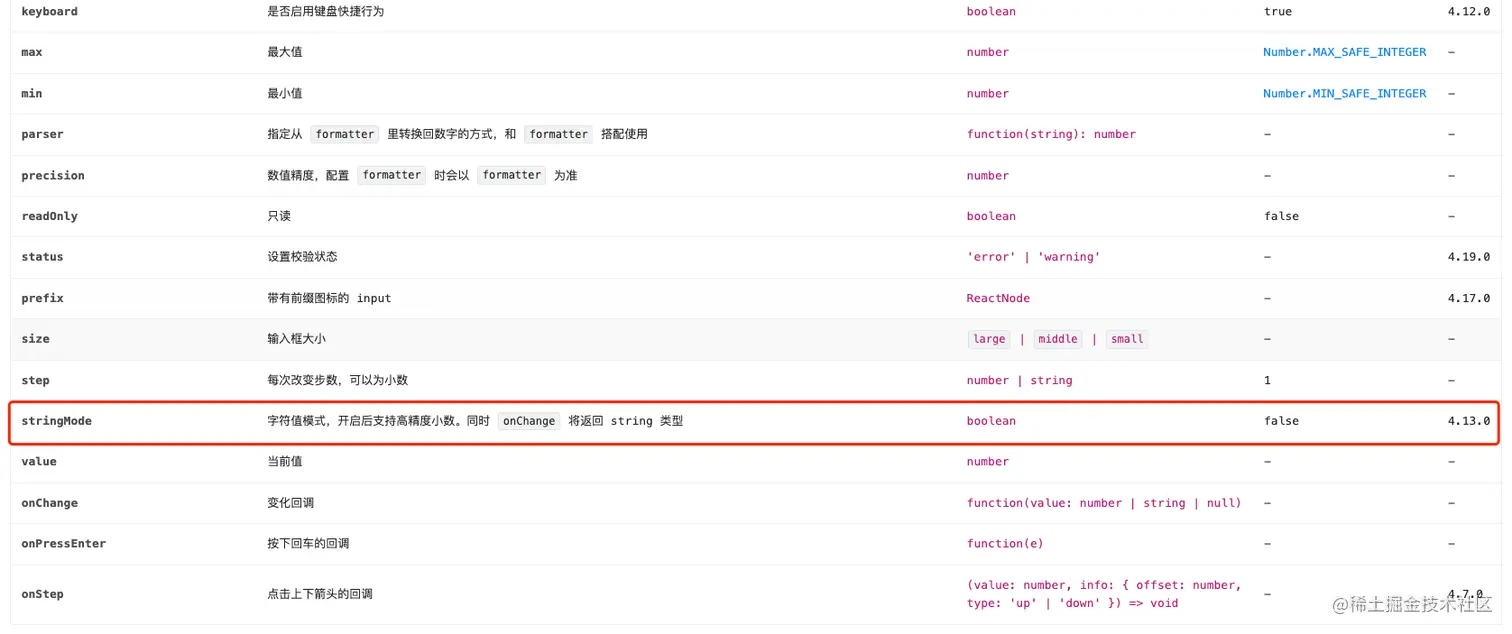 记录一次antd组件inputnumber禁用科学计数法查看官方文档，发现输入很长的1也能正常输入，但是代码却只有样式和 掘金