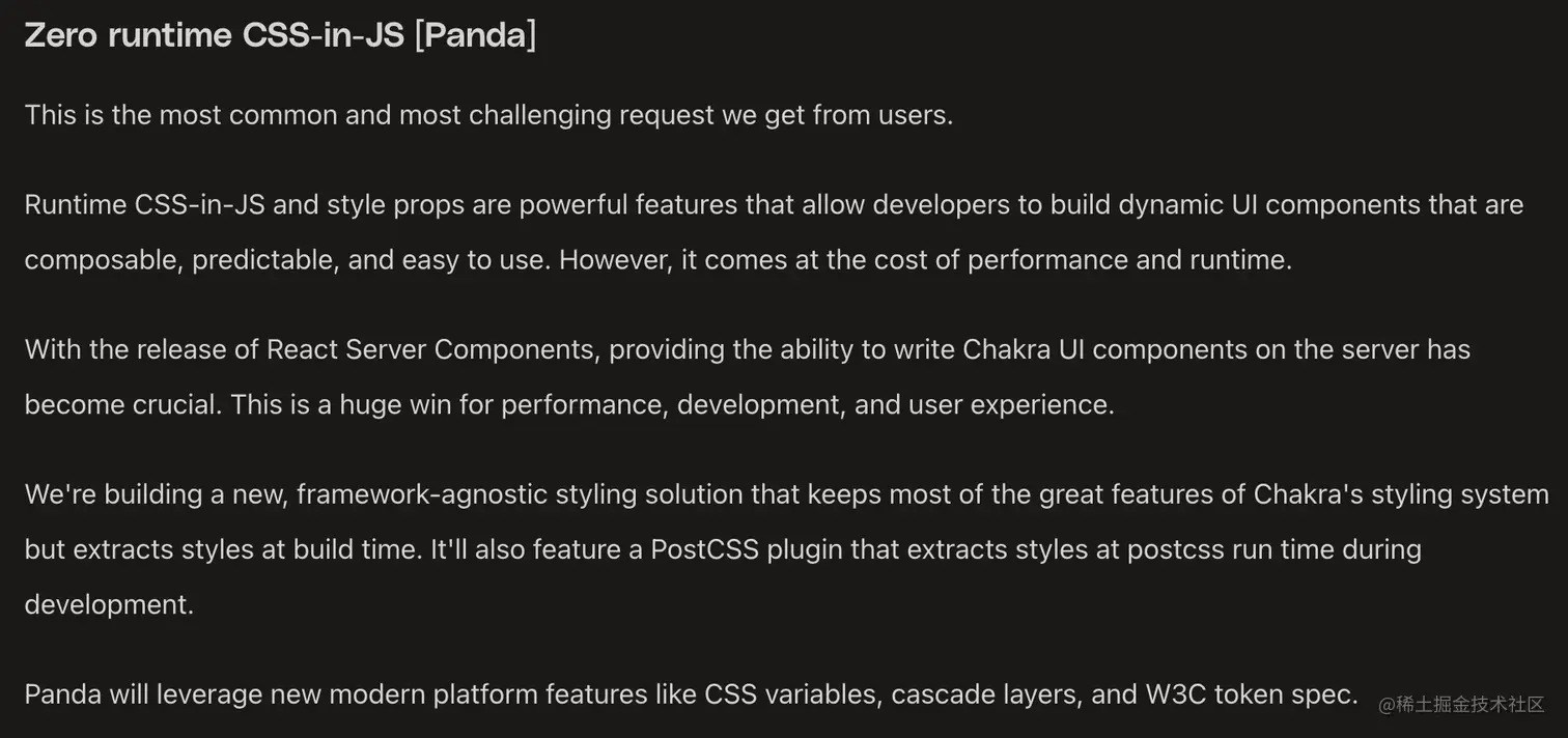 Panda CSS 确实很适合用来写UI库（CSS-in-JS）哈喽艾瑞巴蒂，我是 HoMeTown。 Chakra U - 掘金