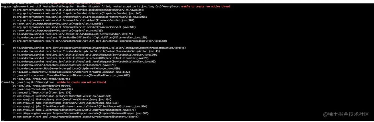 Unable To Create New Native Thread 问题分析解决unable To Create Ne 掘金
