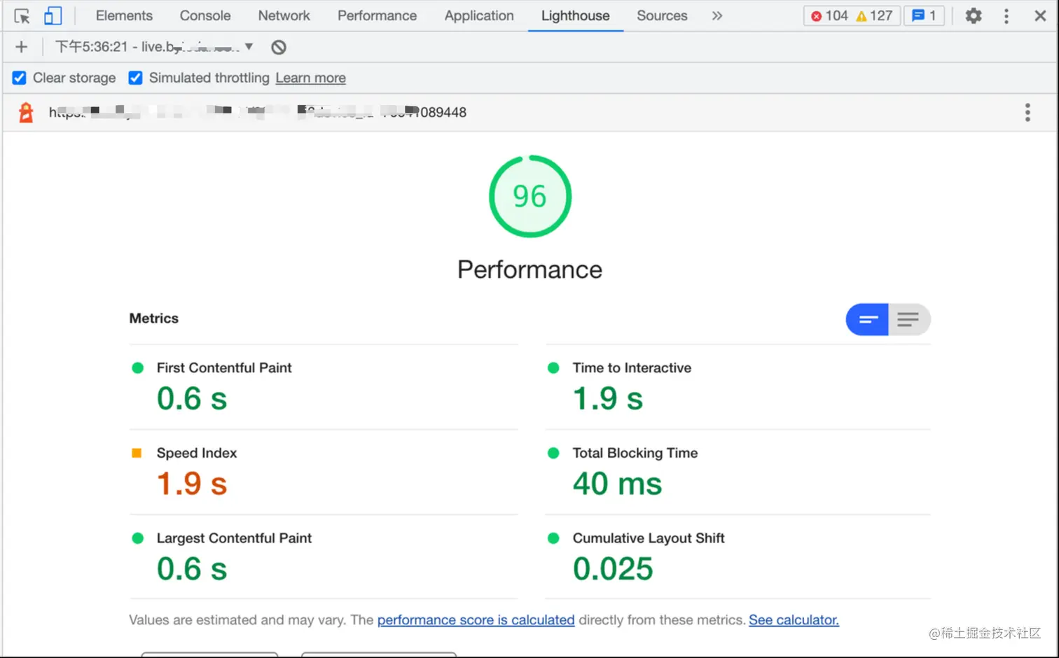 看懂 Lighthouse 中 Performance 核心指标简介 Lighthouse 是谷歌开源的一款 Web 前 - 掘金