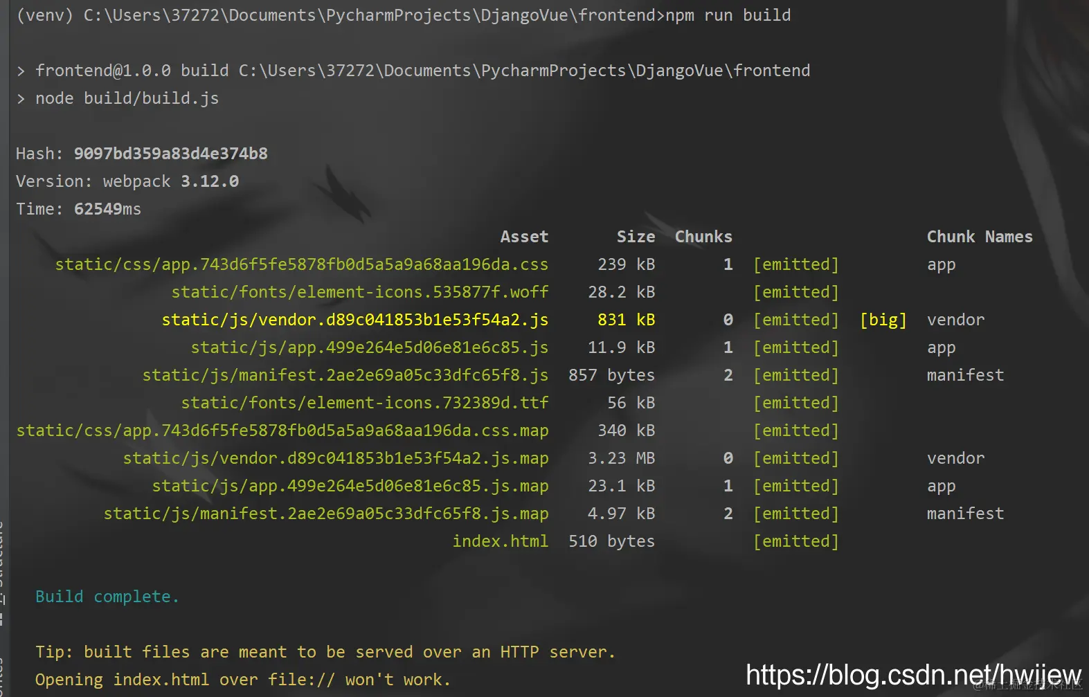 手把手教你如何使用 Django + Vue.js 快速构建项目1. 前言2. 环境准备3. 创建 Django 项目4 - 掘金