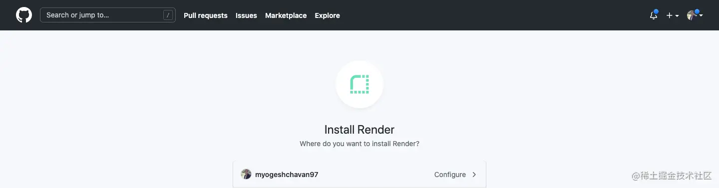 使用 Render 免费部署你的 Node.js 应用程序Render提供如下图各种注册方式： 一旦注册并登陆账号之后， - 掘金