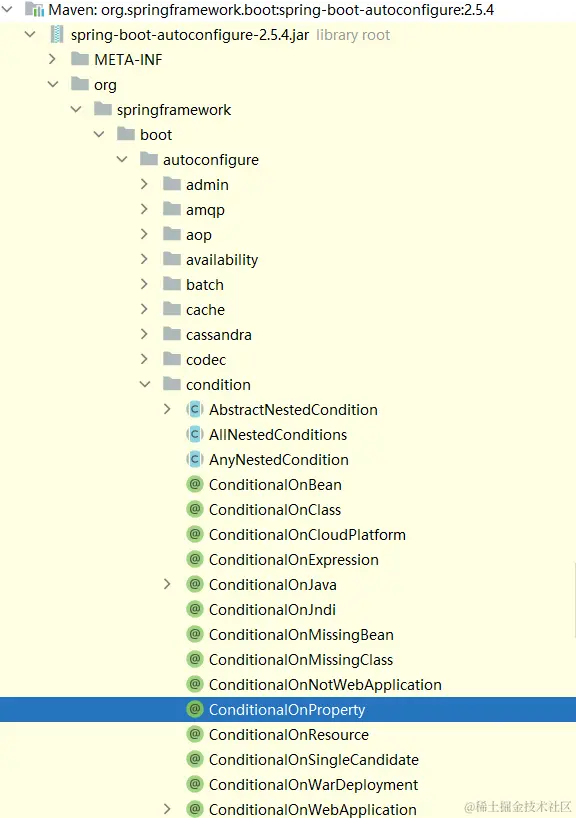 @ConditionalOnProperty注解使用详解在开发基于SpringBoot框架的项目时，会用到下面的条件注解 - 掘金