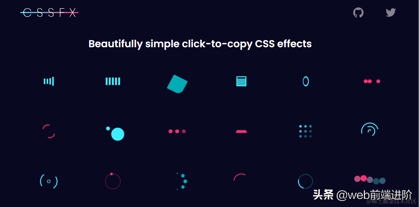超干货 CSS3/SVG Loading动画集合随着css3实现各种炫酷动画效果越来越流行。今天给大家推荐一些css3和 - 掘金