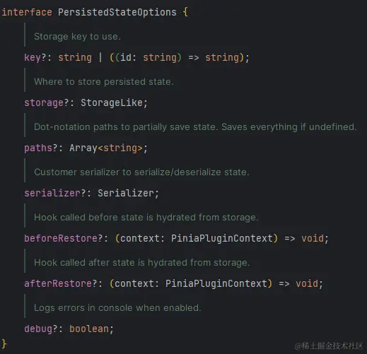 pinia持久化和数据加密处理引言 vue3现在比较常用的状态管理是pinia，和vuex一样，我们在某些场合下也需要对 - 掘金