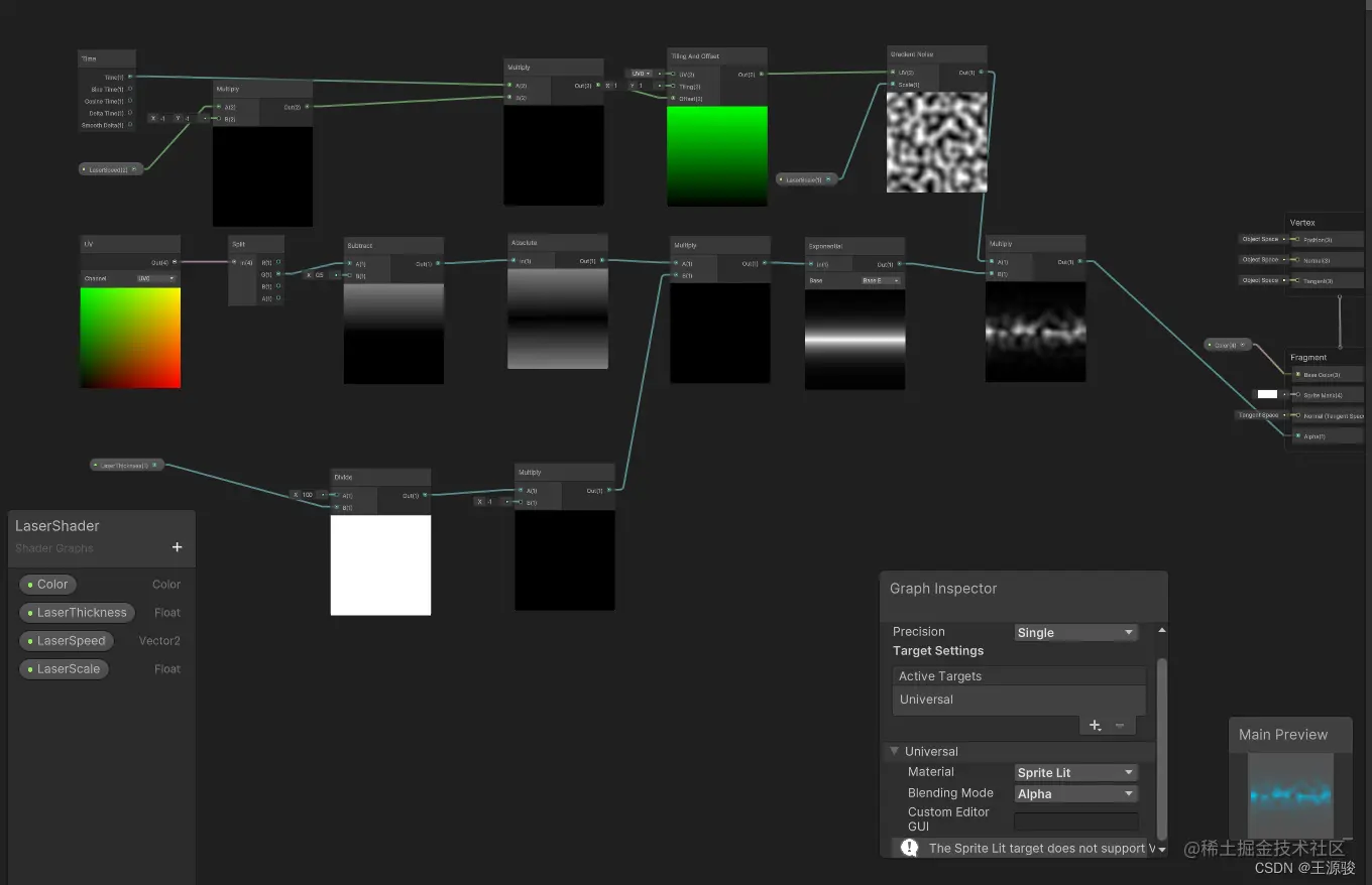 【unity造轮子】Unity ShaderGraph使用教程与各种特效案例一、前言 点关注不迷路，持续输出干货文章。 - 掘金
