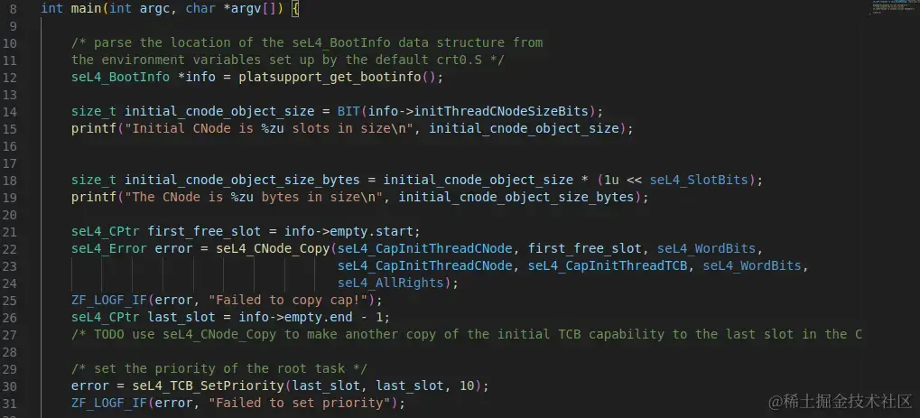 2. seL4-Capabilities这是seL4运行机制的第1篇。 截图中的代码和log不额外说明，都是指截图的最后 - 掘金