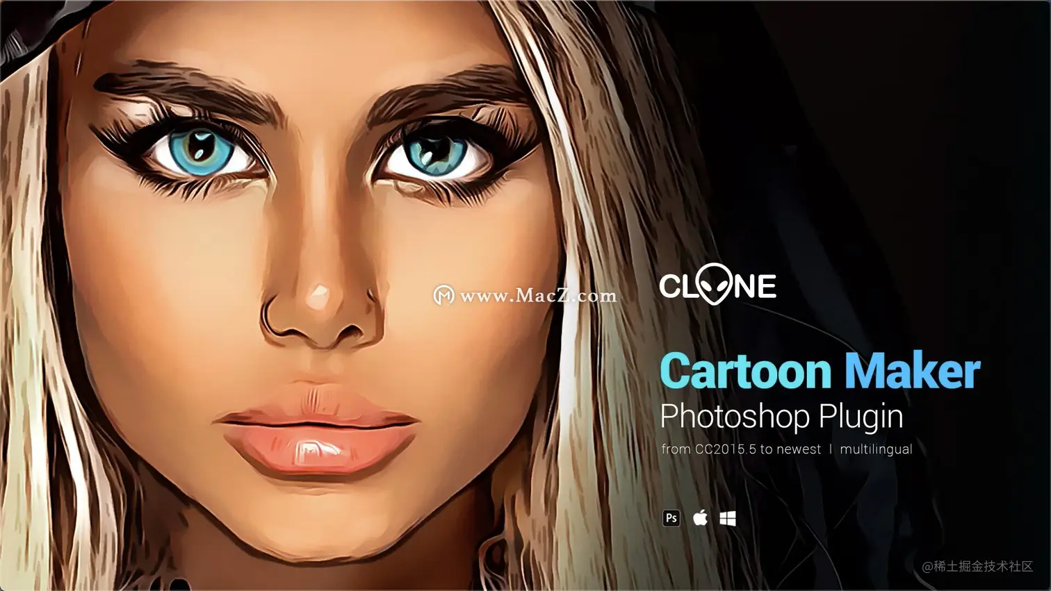 ps一键转卡通漫画插件：Cartoon MakerCartoon Maker是一款强大的ps一键转卡通漫画插件，使用简单 - 掘金