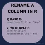 如何用dplyr重命名R中的列（或列）？The postHow to Rename Column (or Columns - 掘金