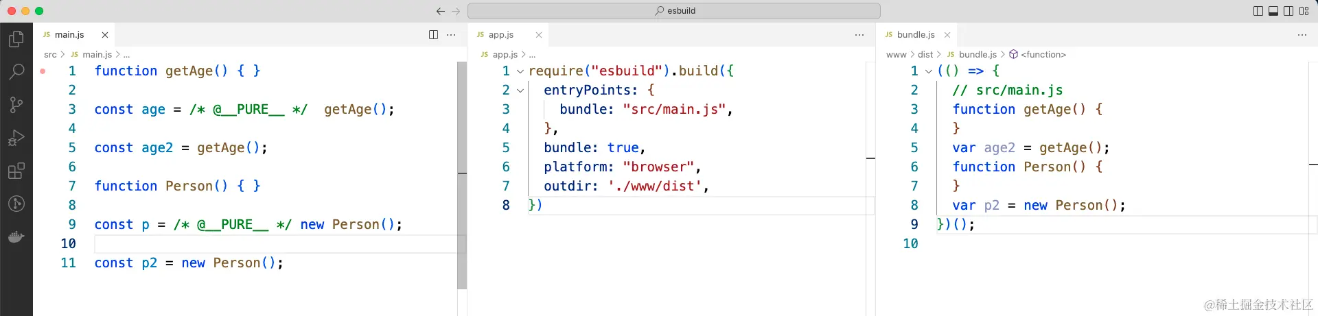 Esbuild API解读介绍esbuild中所有API的用法, 大多数API都包含了实践案例. 这些API即便大多数都 - 掘金