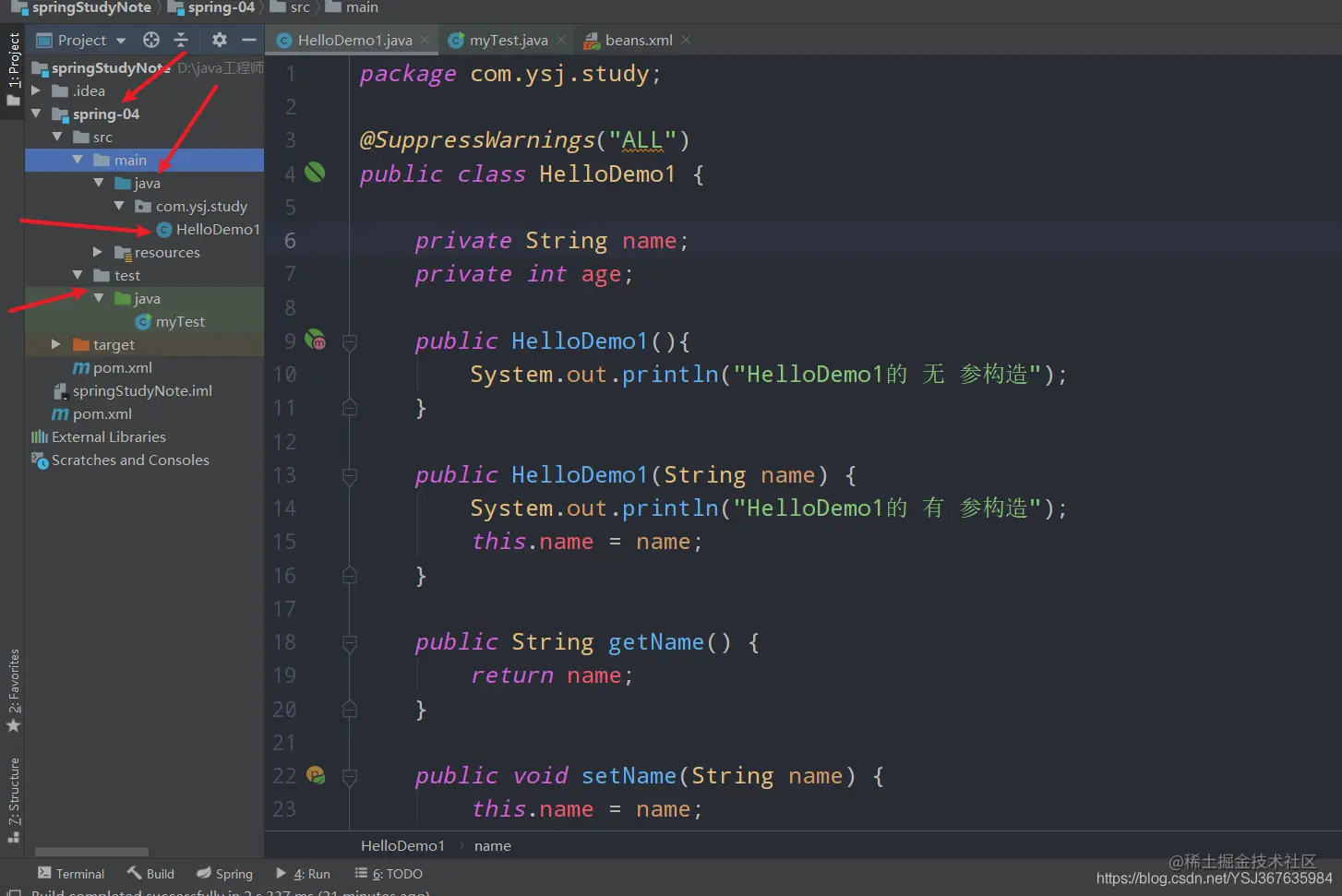 Spring笔记5--p-namespace和c-namespace的用法本文已参与「新人创作礼」活动，一起开启掘金创作 - 掘金