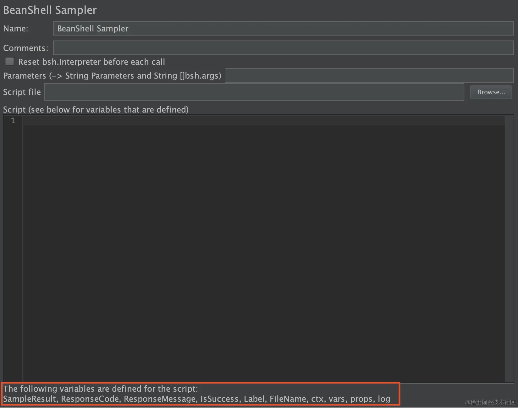 Jmeter系列之BeanShell使用BeanShell是一种完全符合Java语法规范的脚本语言，是轻量级的Java脚 - 掘金