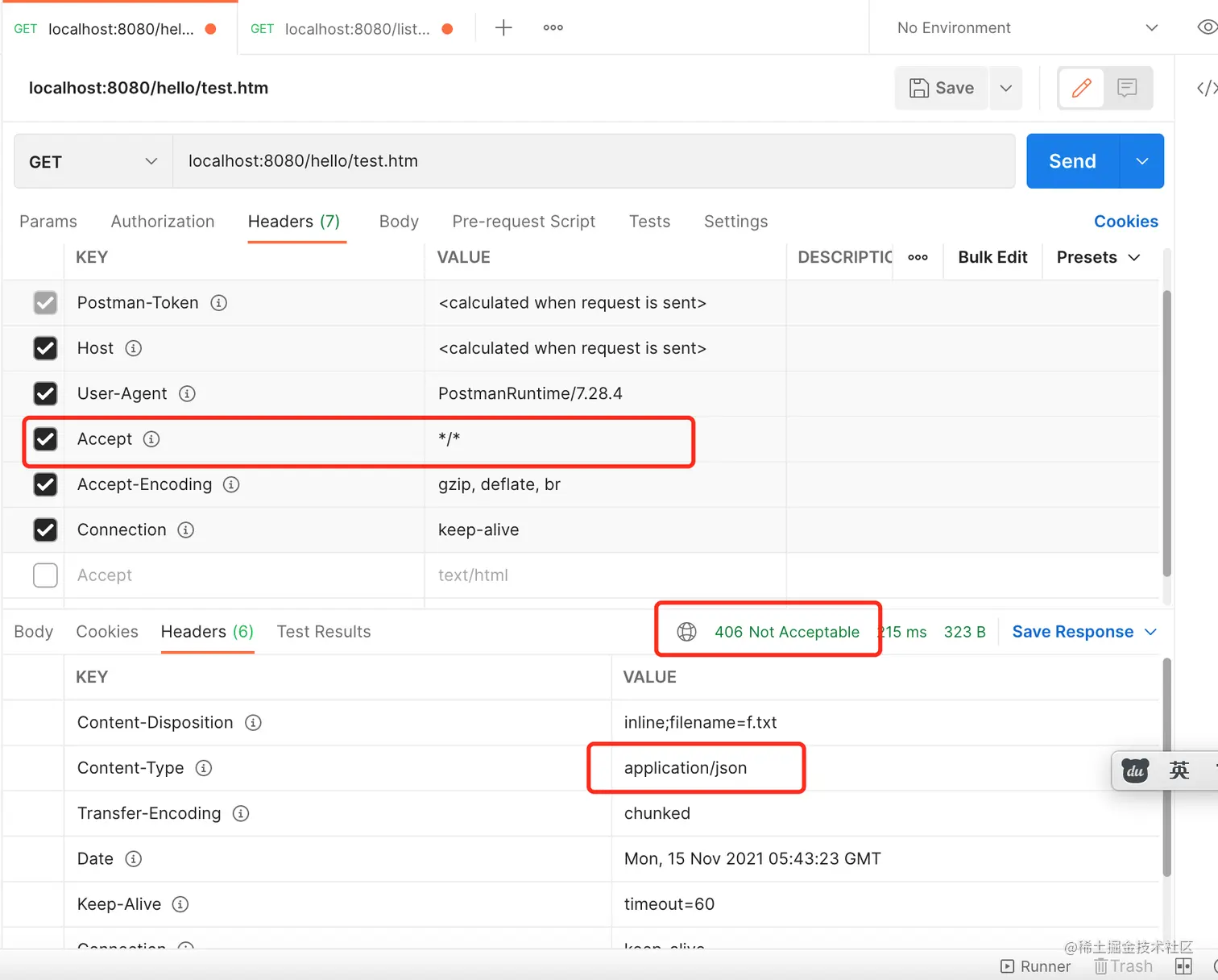 记一次SpringMvc下HTTP 406问题排查由于项目需要，需要将某个SpringMvc的Rest接口响应修改为js - 掘金