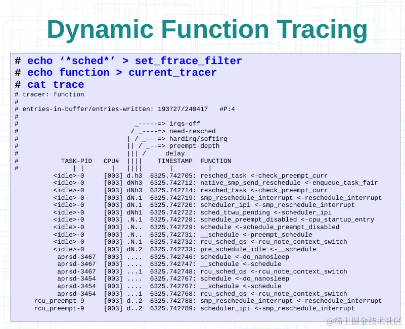 【一文秒懂】Ftrace系统调试工具使用终极指南1、Ftrace是什么 Ftrace是Function Trace的简写 - 掘金