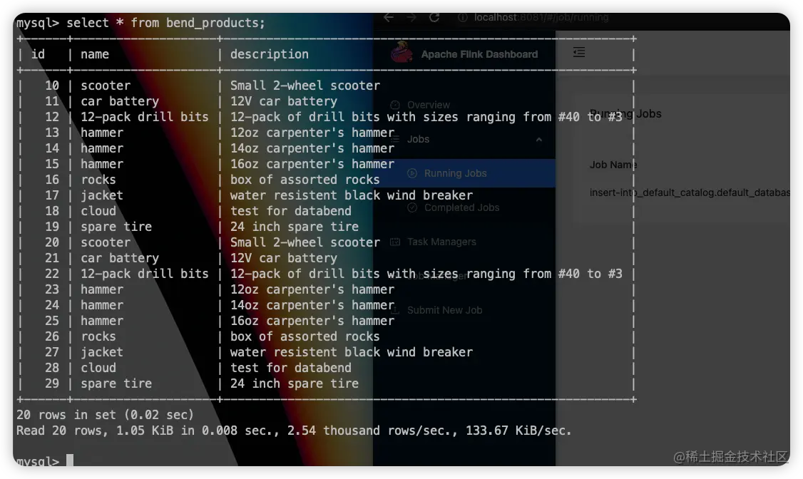 基于 Flink CDC 构建 MySQL 到 Databend 的 实时数据同步这篇教程将展示如何基于 Flink C - 掘金