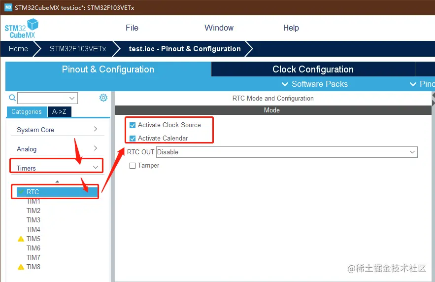 STM32CubeMX学习笔记（14）——RTC实时时钟使用本文已参与「新人创作礼」活动，一起开启掘金创作之路。 一、R - 掘金