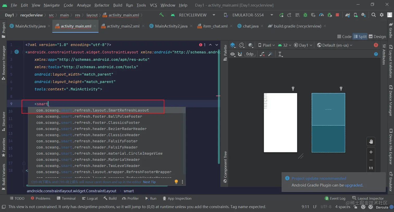 『Android开源控件』SmartRefreshLayout实现下拉刷新，上划加载注意：不是教程只是笔记，如有错误欢迎 - 掘金