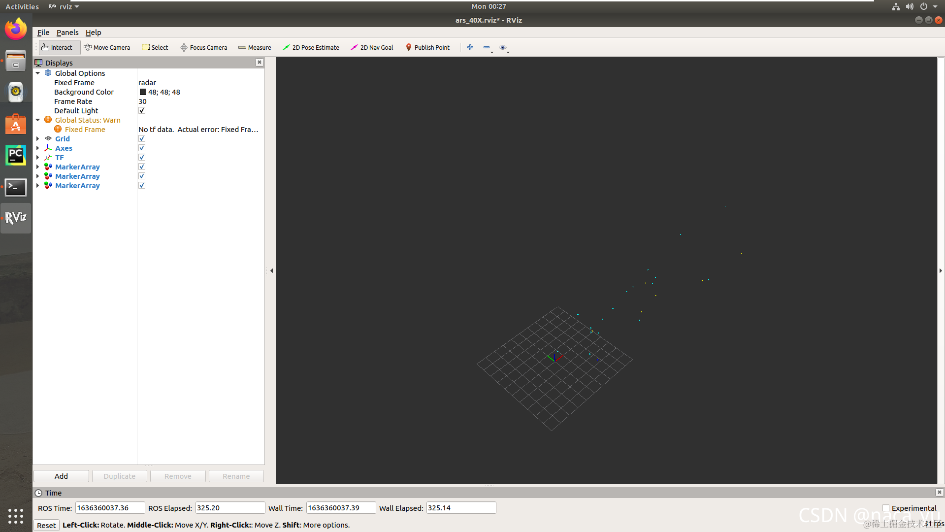 ROS中进行大陆ARS408雷达点云的可视化及二次开发(一) - 掘金