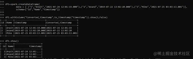 PySpark时间戳（TimeStamp）指南PySpark TimeStamp简介 PySpark TIMESTAMP - 掘金