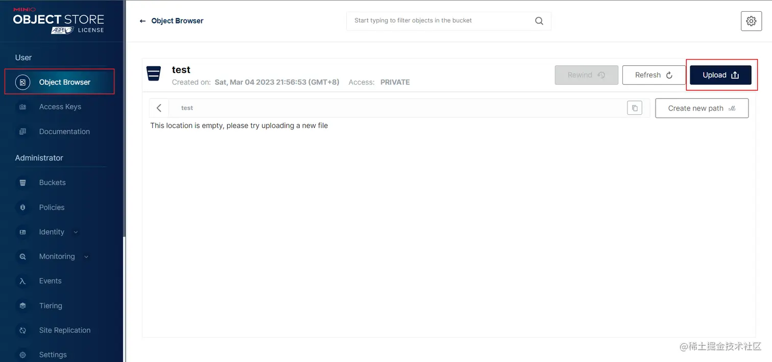 记录Minio Docker部署前言 Minio是一个对象存储服务器，就是一个oss。做文件存储，下载等功能。本文主要是 - 掘金