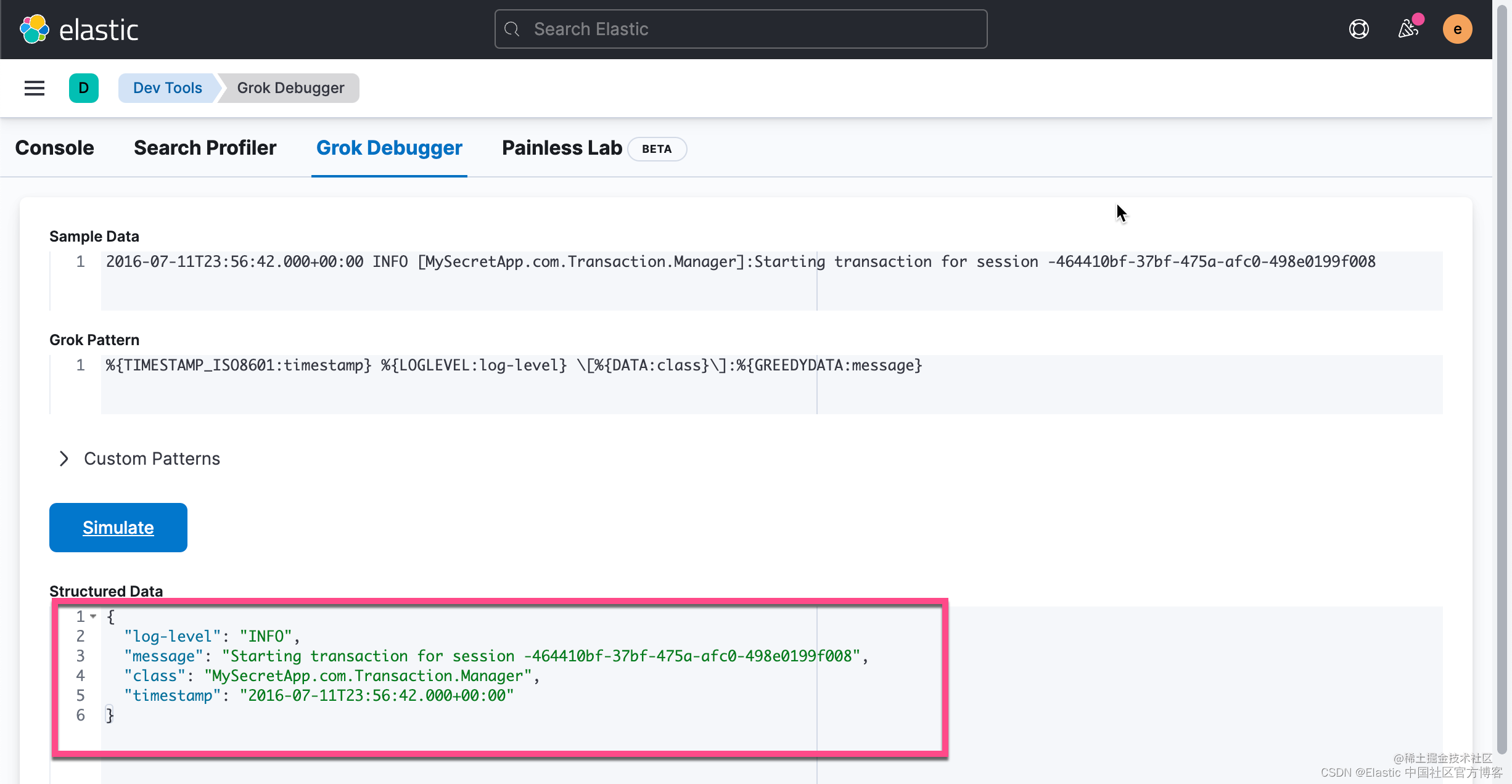 Logstash：日志解析的 Grok 模式示例 - 掘金