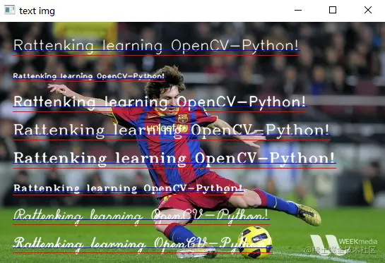 OpenCV-Python学习（12）—— OpenCV 向图像添加文本(cv.putText、cv.getTextSize) - 掘金