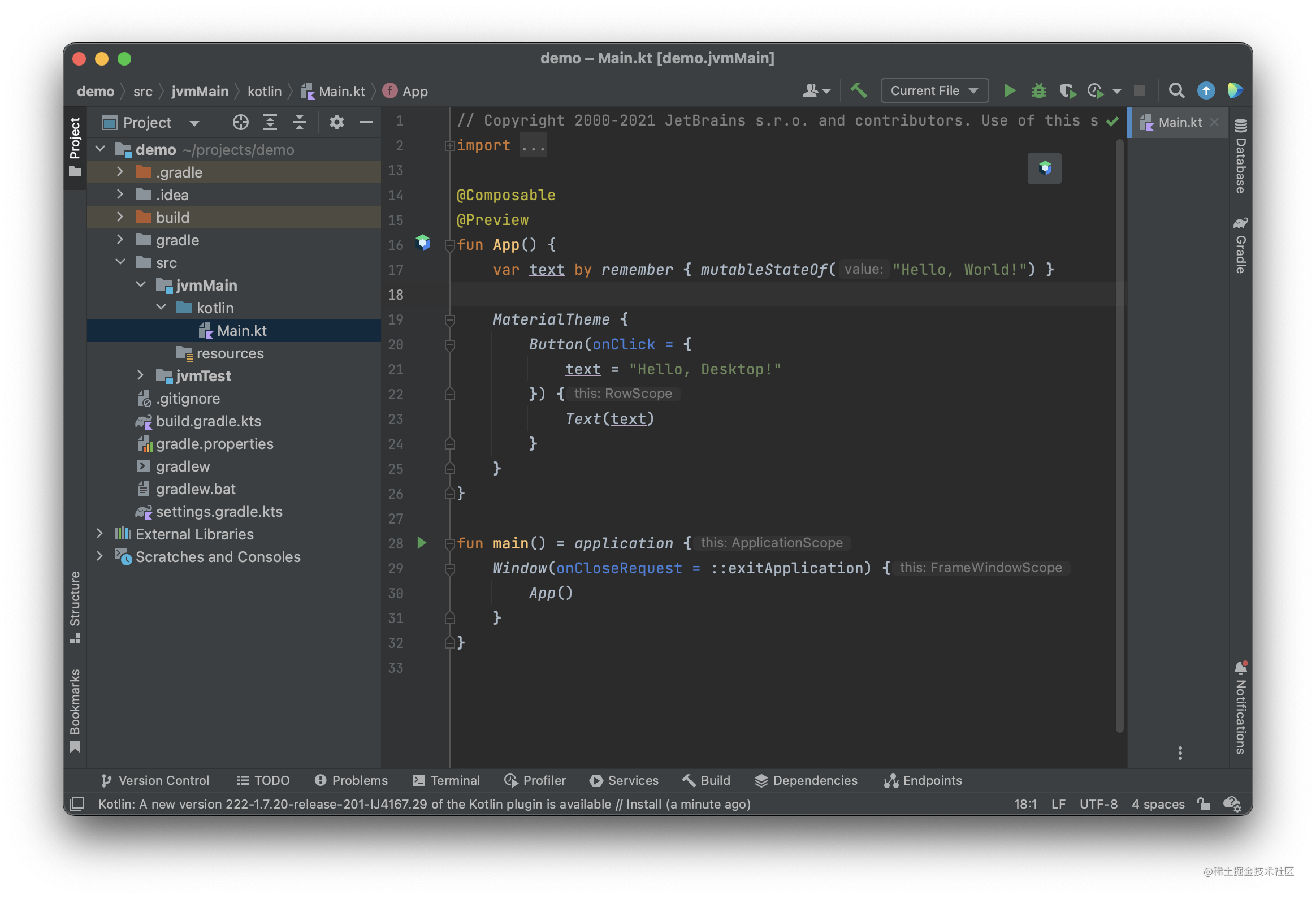 开始使用Compose Multiplatform - 掘金