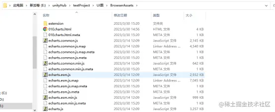 在unity中使用echarts首先根据链接打开echarts（https://echarts.apache.org/z - 掘金