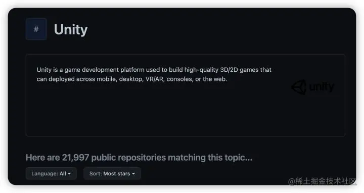 Github上有什么好的unity开源项目?> **程序员宝藏库**：[https://gitee.com/sharet - 掘金