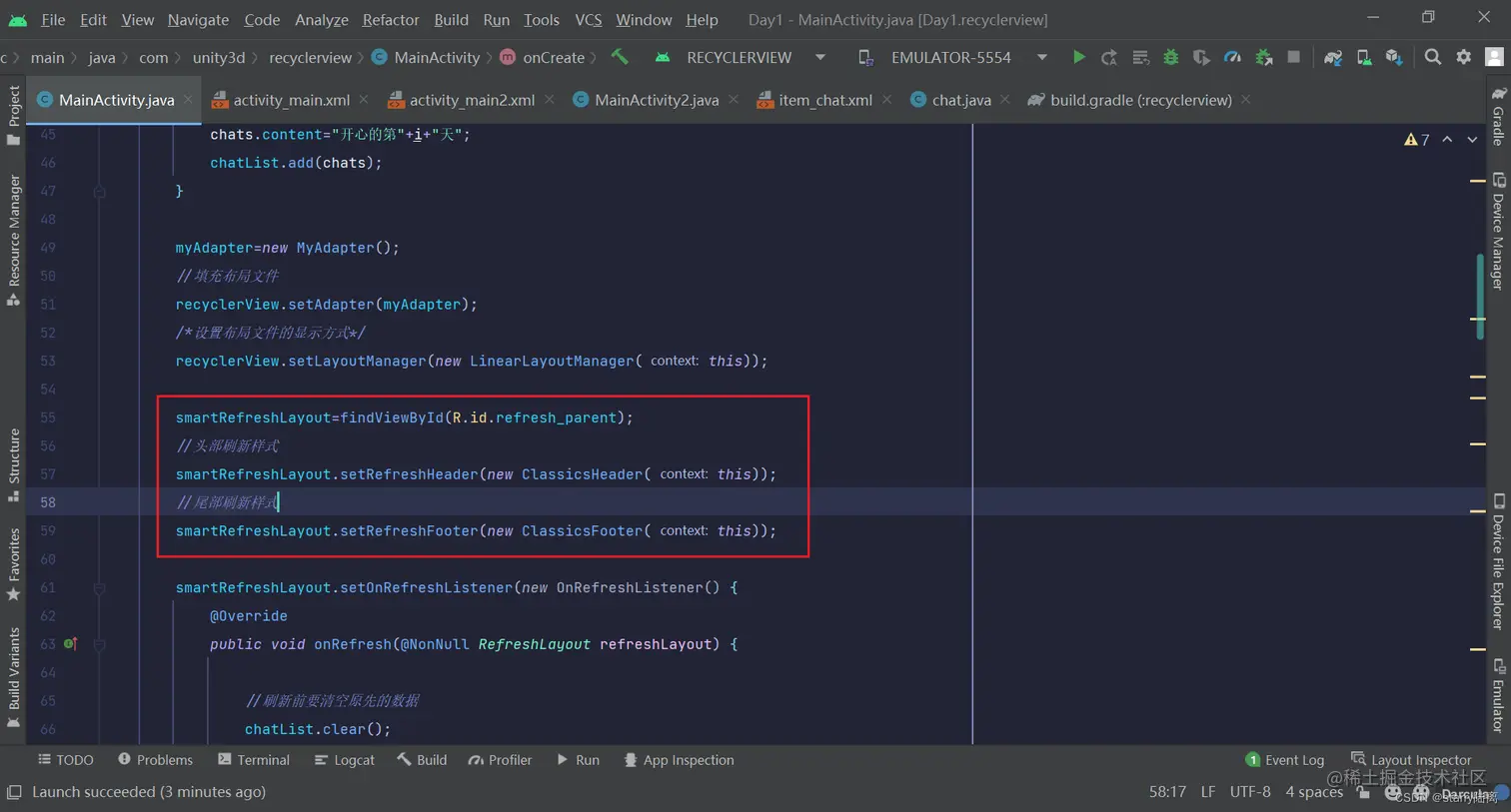 『Android开源控件』SmartRefreshLayout实现下拉刷新，上划加载注意：不是教程只是笔记，如有错误欢迎 - 掘金