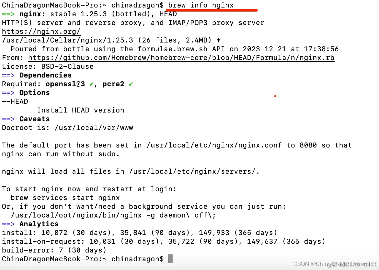 Mac 安装Nginx教程常用命令 查看 nginx 版本: nginx -v 优雅关闭nginx：nginx -s q - 掘金