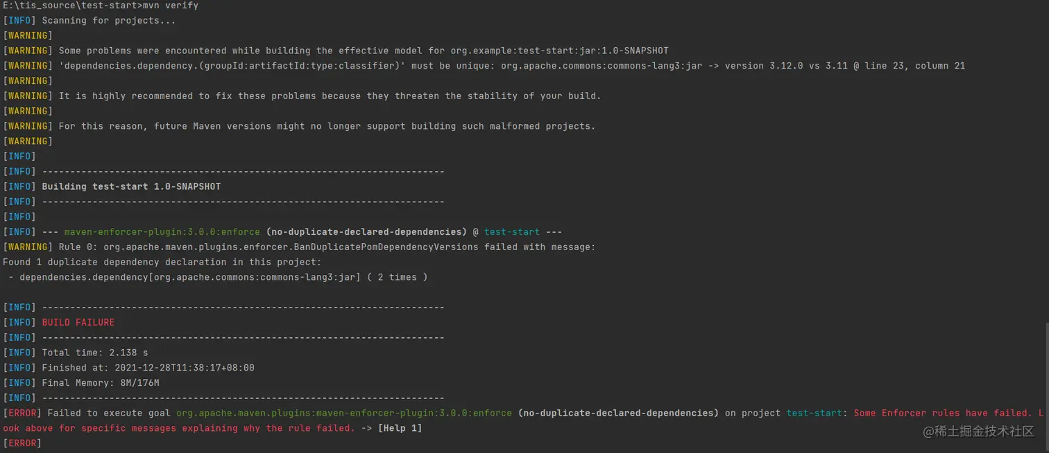 maven中有重复依赖该怎么搞在开发过程中，可能不可避免地都遇到过依赖版本重复，导致运行出现问题的情况，如果你遇到过，建 - 掘金