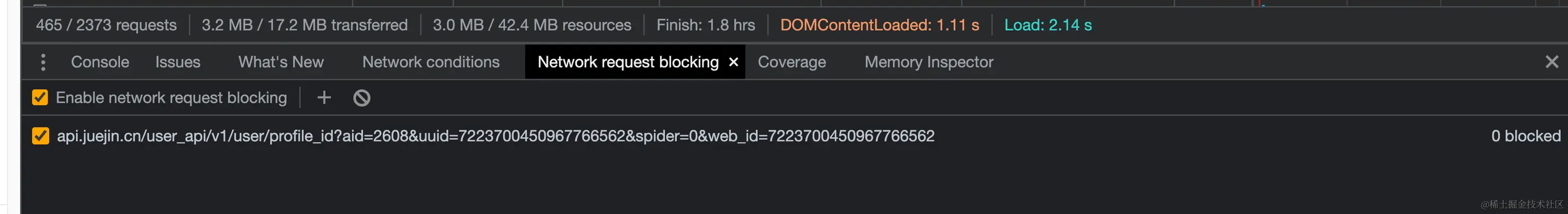 Chrome 浏览器调试如何 block 特定请求操作说明 功能描述 可以用于阻止网络请求， 阻止后状态展示的是 (bl - 掘金