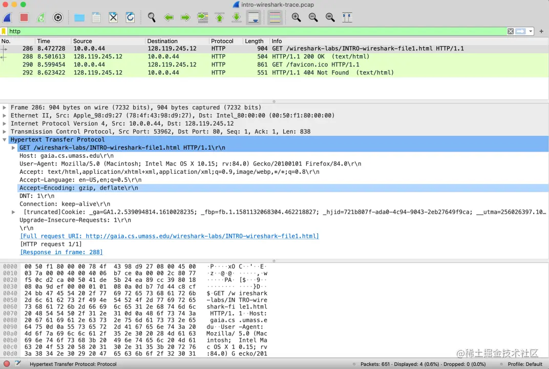 [Wireshark Lab] Lab1：Getting Started [Wireshark Lab v8.1] La - 掘金