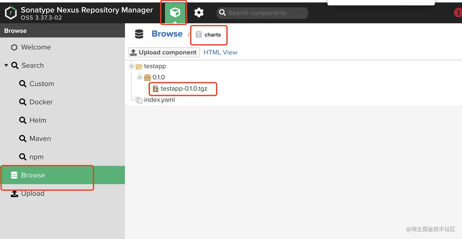使用 Nexus 作为 helm repo使用 Nexus 作为 helm repo 创建仓库 在本地配置 helm3 - 掘金
