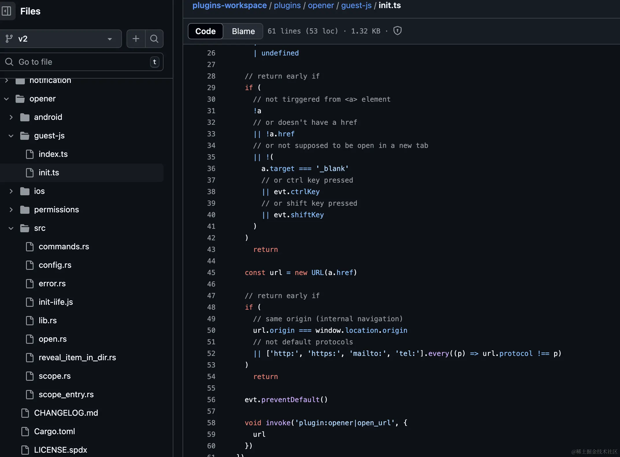 tauri2项目使用Opener来实现实现打开默认url或文件文件夹等原理opener查看的开源地址：https://g - 掘金