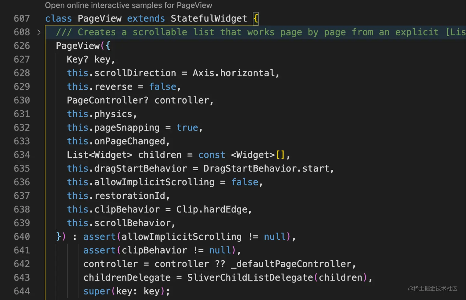 Flutter 中 PageView 的几种构建方式（源码解析）| Flutter Widgets上一篇我们聊了怎样使用 - 掘金