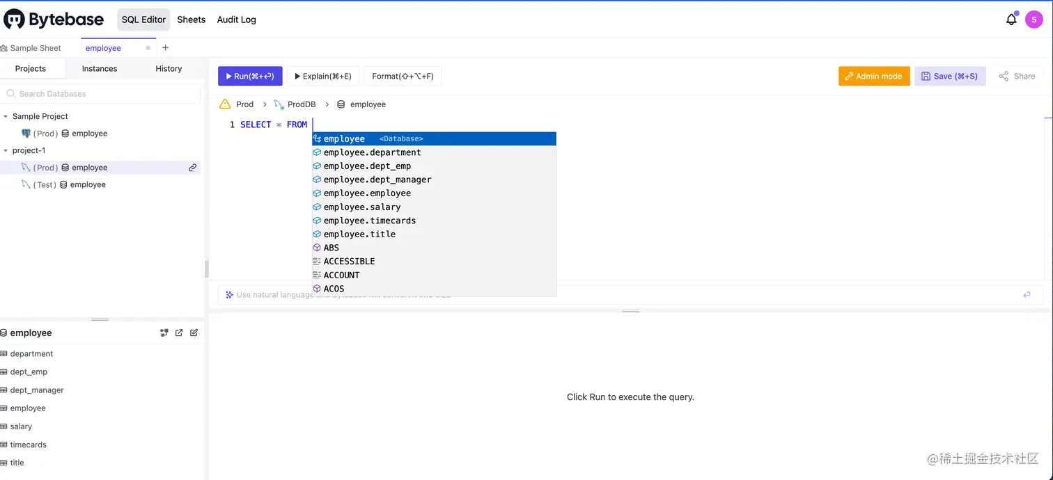 数据库 CI CD 工具 -- Bytebase 介绍Bytebase 作为一款开源的数据库 CI/CD 工具，为 DB - 掘金
