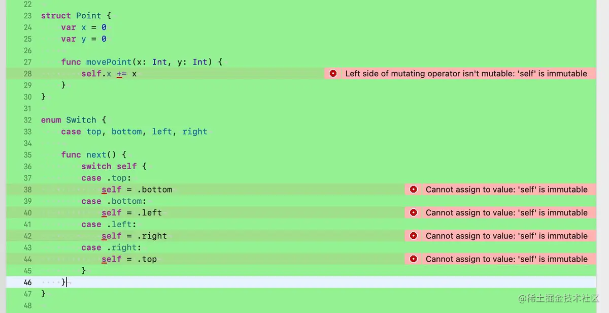 Swift - mutating & inout - 掘金