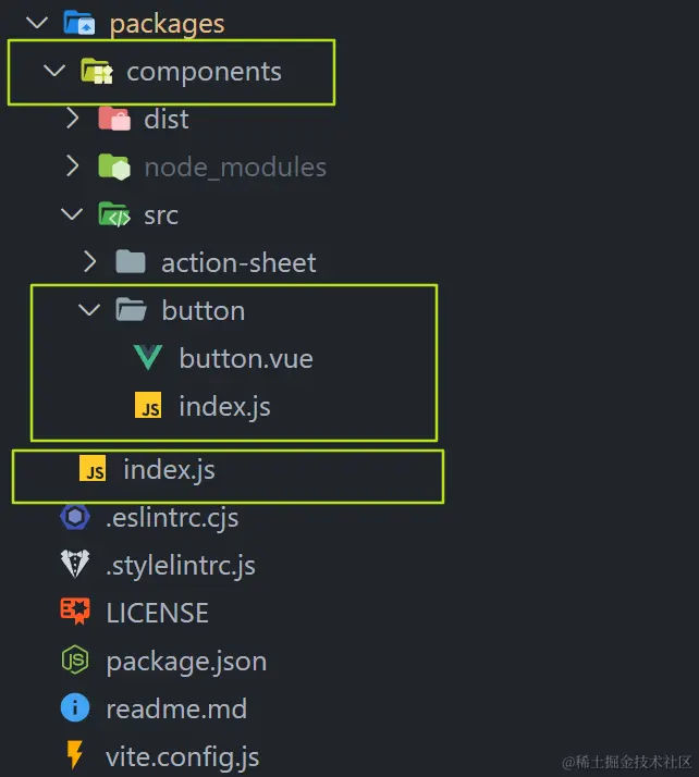 如何写一个属于自己的vue3组件库本文包含了使用vue3+vite方式构建的组件的编写，打包和发布全流程。组件文档使用的 - 掘金
