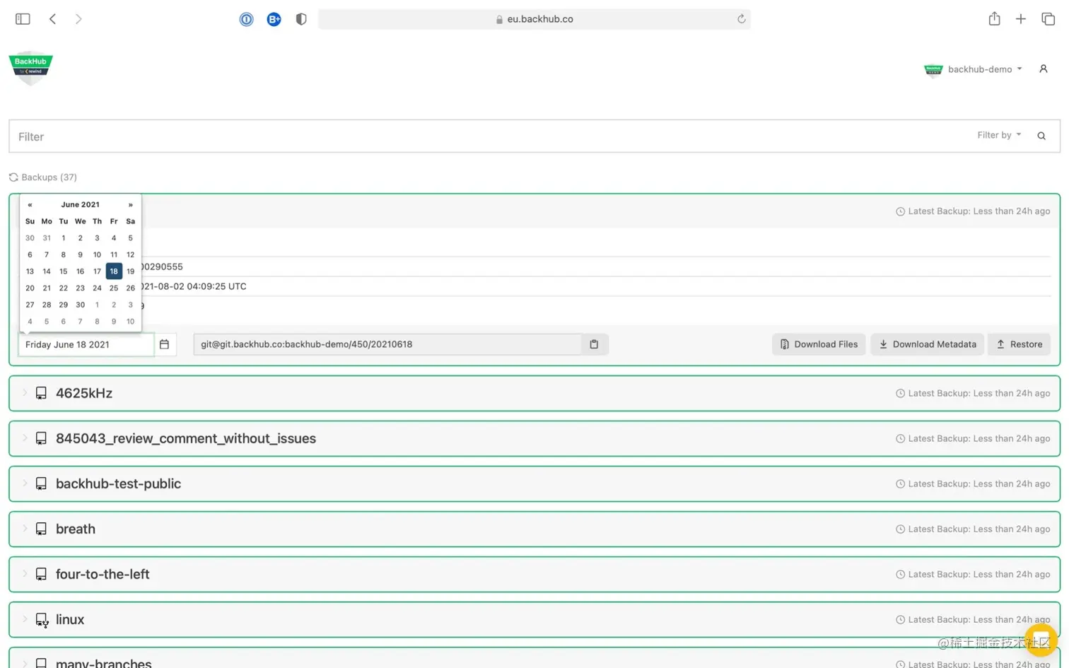BackHub by Rewind：每日自动备份GitHub的工具介绍任何使用GitHub进行关键应用的公司都需要一个能 - 掘金