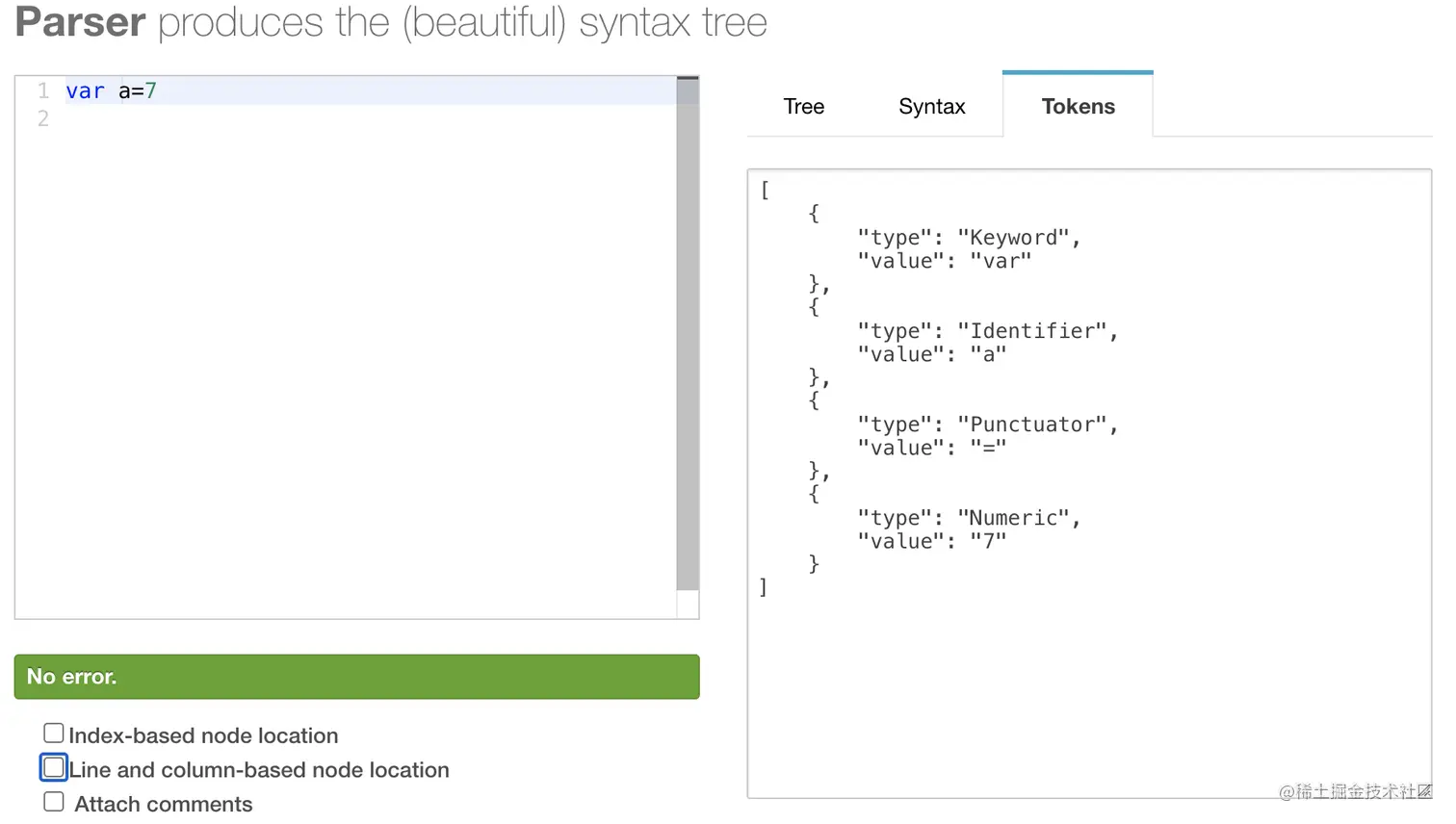 前端ast入门抽象语法树（abstract Syntax Tree ，ast），或简称语法树（syntax Tree）， 掘金
