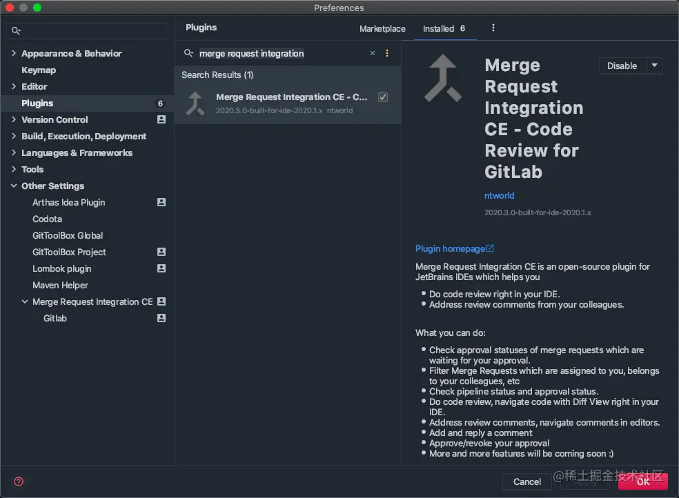 IDEA CodeReview 插件IDEA CodeReview 插件 目前，IDEA官方没有给出gitlab的官方c - 掘金