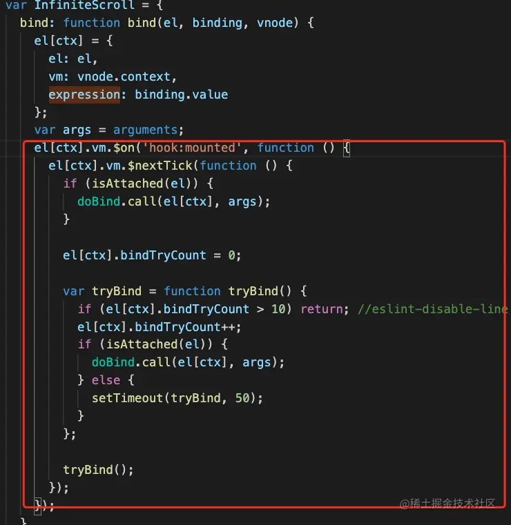 Vue Infinite Scroll 源码阅读and排坑我们的前端项目中主要用第三方库vue Infinite Scrol 掘金 