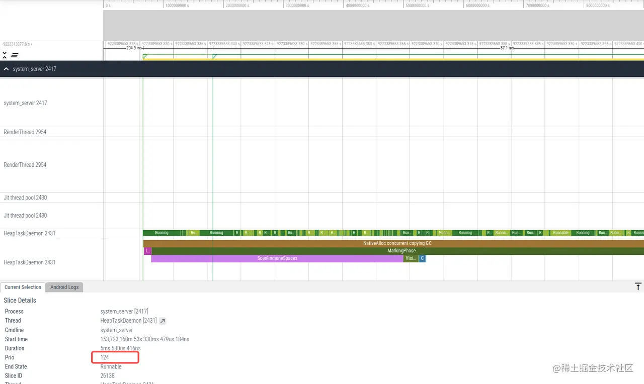 GC机制：HeapTaskDaemonAndroid每个进程都有一个HeapTaskDaemon线程，在该线程内进行GC - 掘金
