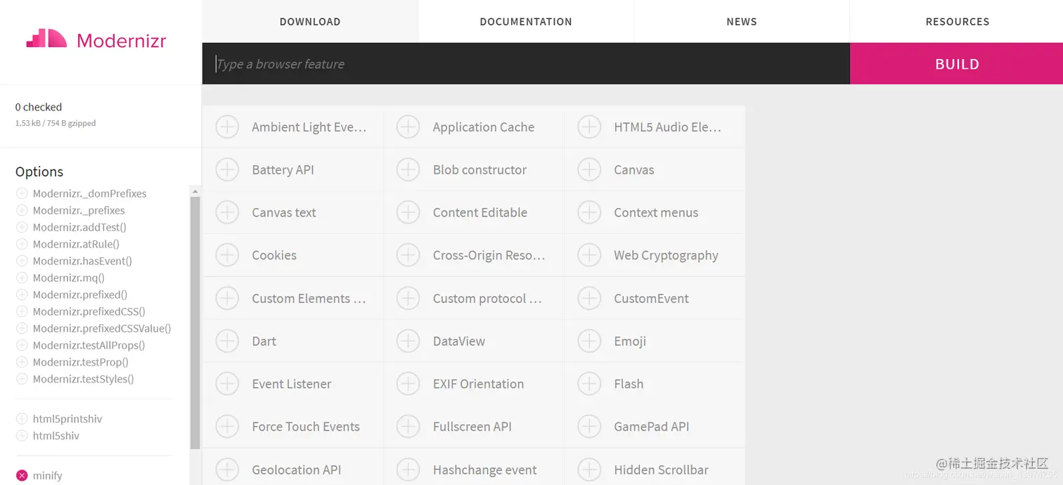 Modernizr的简单使用Modernizr 是一个 JavaScript 库，用于检测用户浏览器的对 HTML5 与 - 掘金