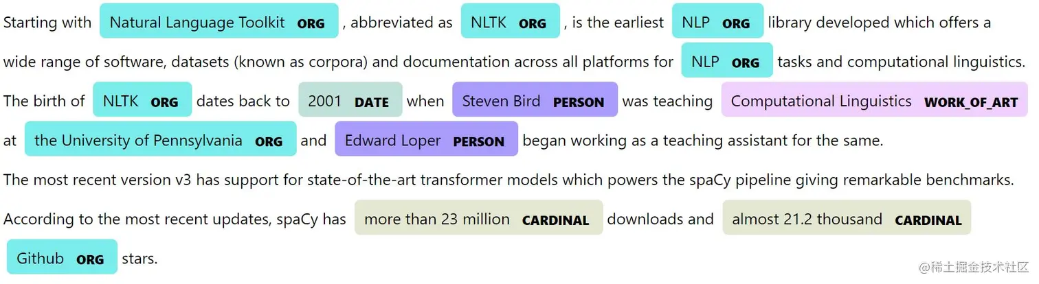 为什么是SpaCy而不是NLTK？我们列出了spaCy比NLTK更突出的10个方面。它还包括NLTK胜过spaCy的信息 - 掘金